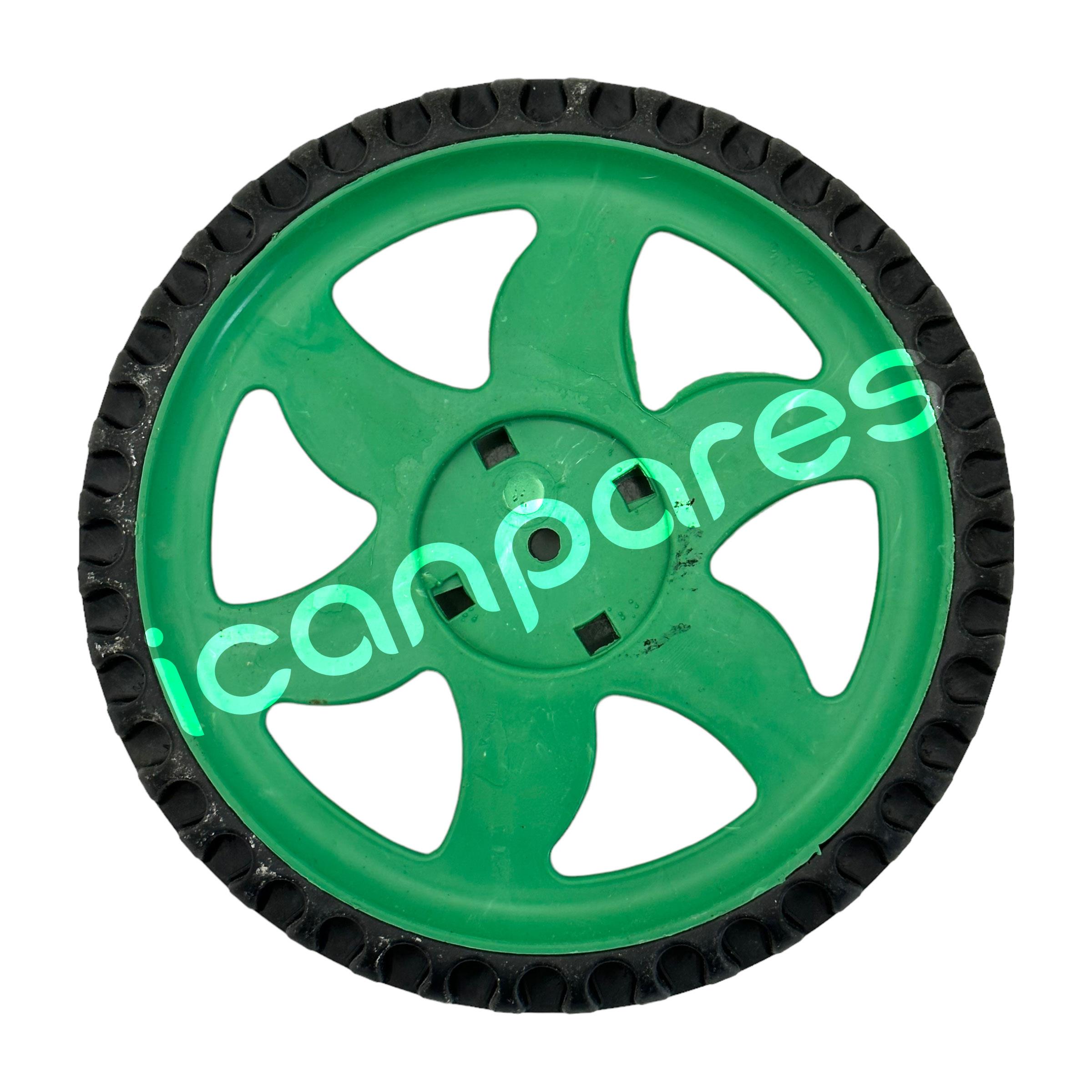 Telli Pazar Araba Teker Sert Tekerleği Eva Yeşil/Kırmızı 19,5 CM 2 ADET