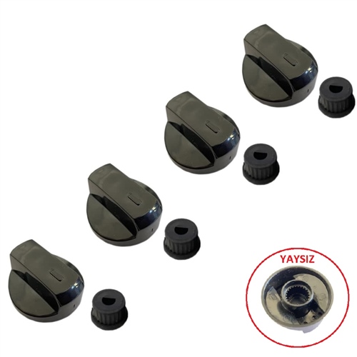 Arçelik Düğme 4 lü Takımı Ankastre Set Üstü Ocak Düğmesi - Tip 4 Siyah ...