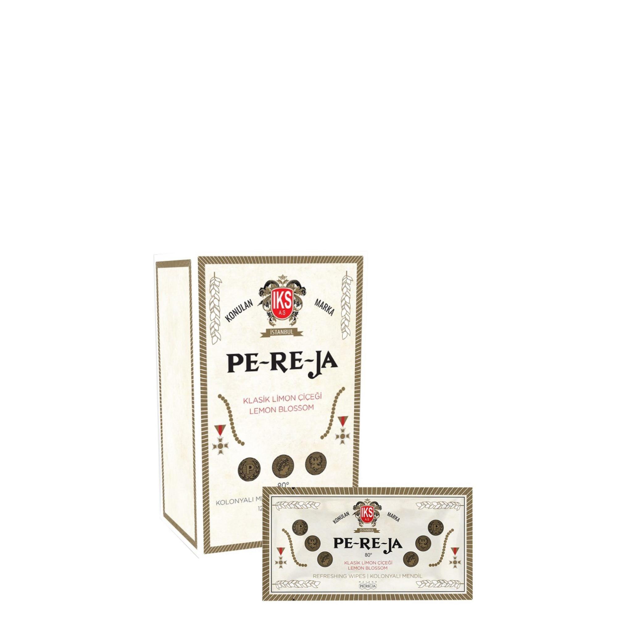 Pereja Klasik Limon Çiçeği 80˚ Kolonyalı Mendil 12'li - Maison Pereja