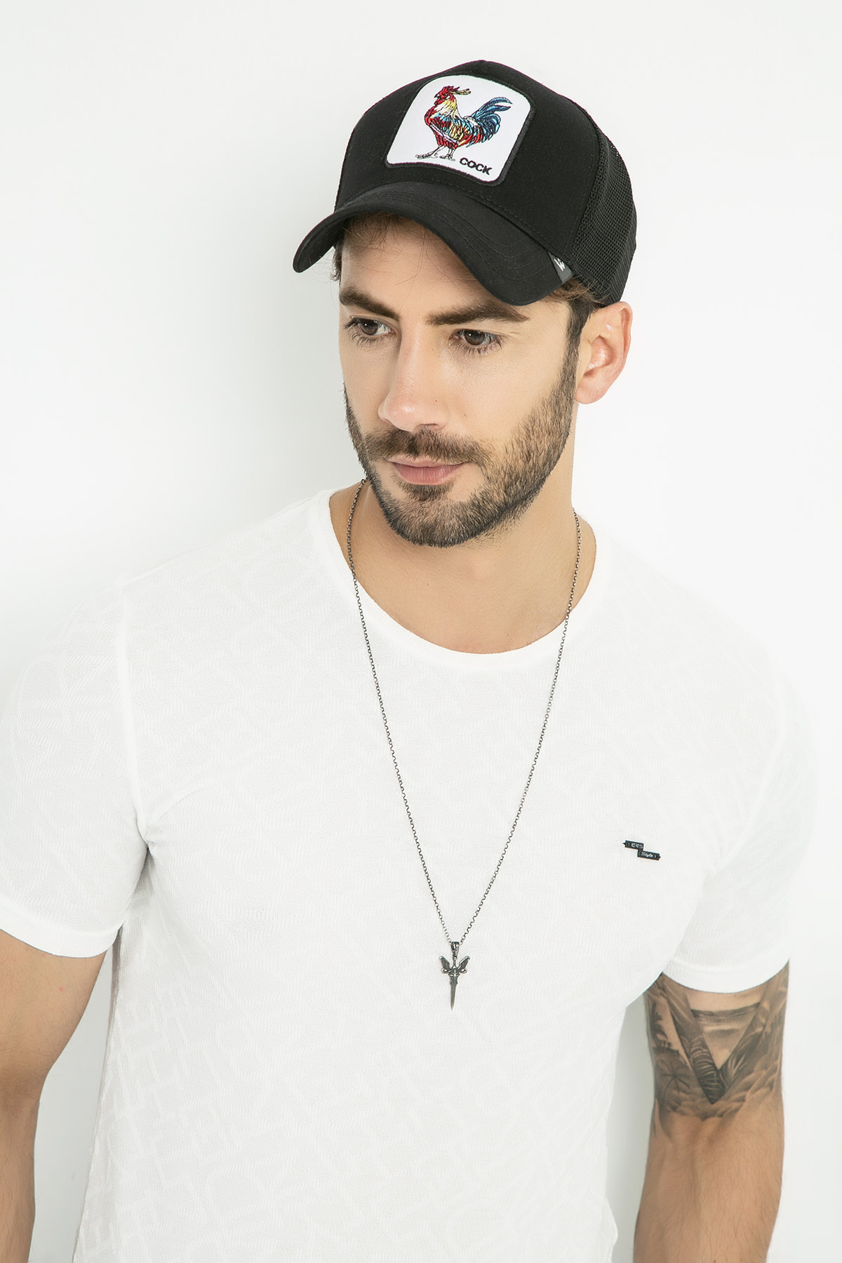 Siyah Horoz Logolu Şapka