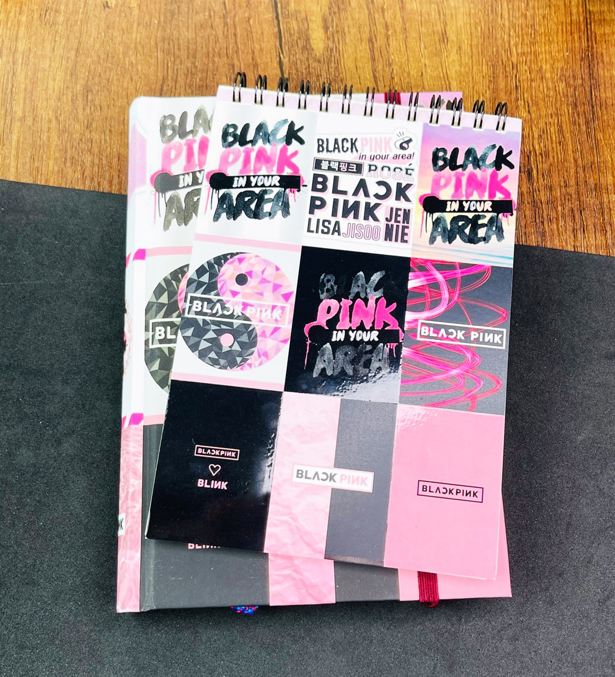 Black Pink Kalın Kitap Görünümlü Defter Ve Sketch Book