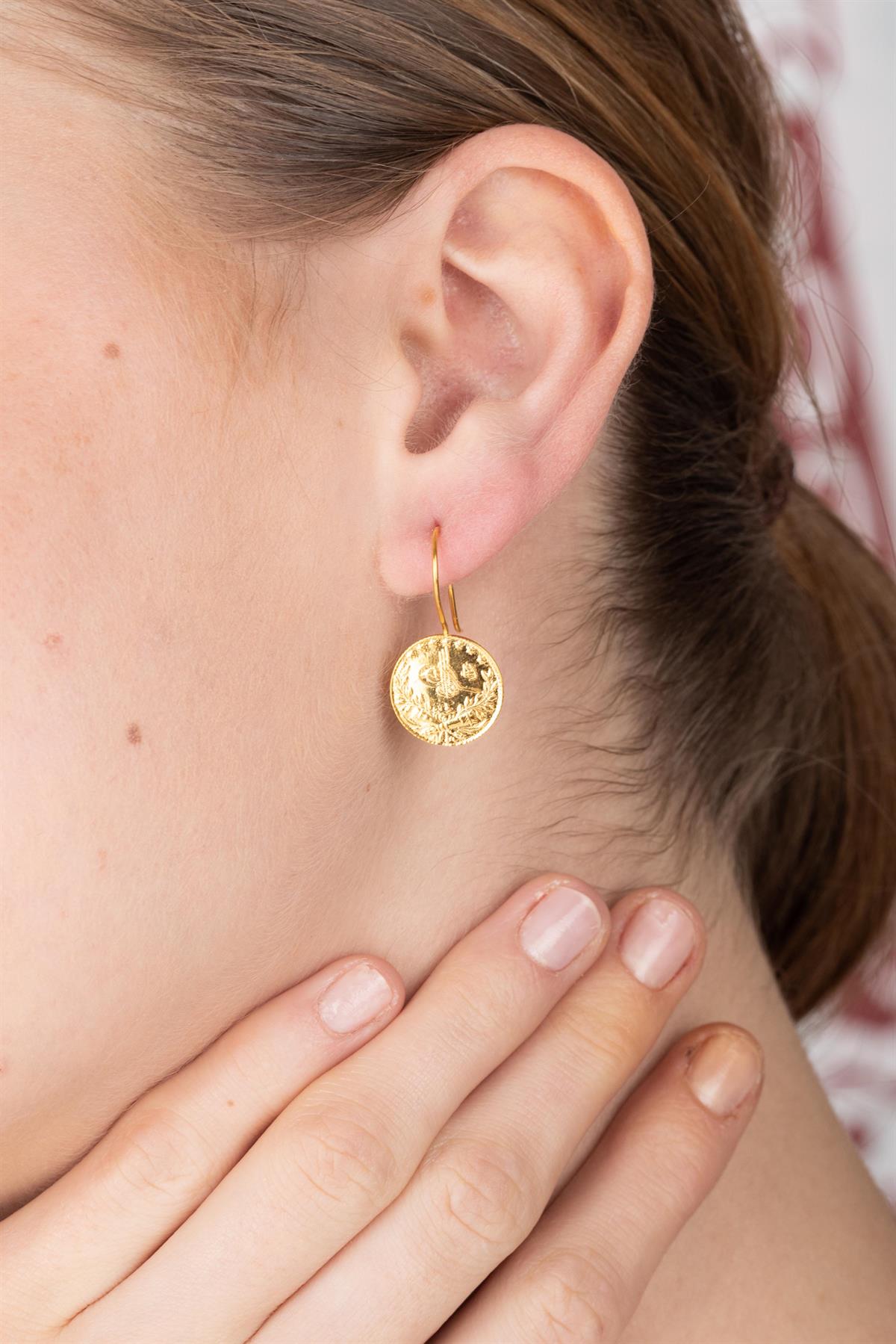 14 Ayar Altın Reşat Küpe