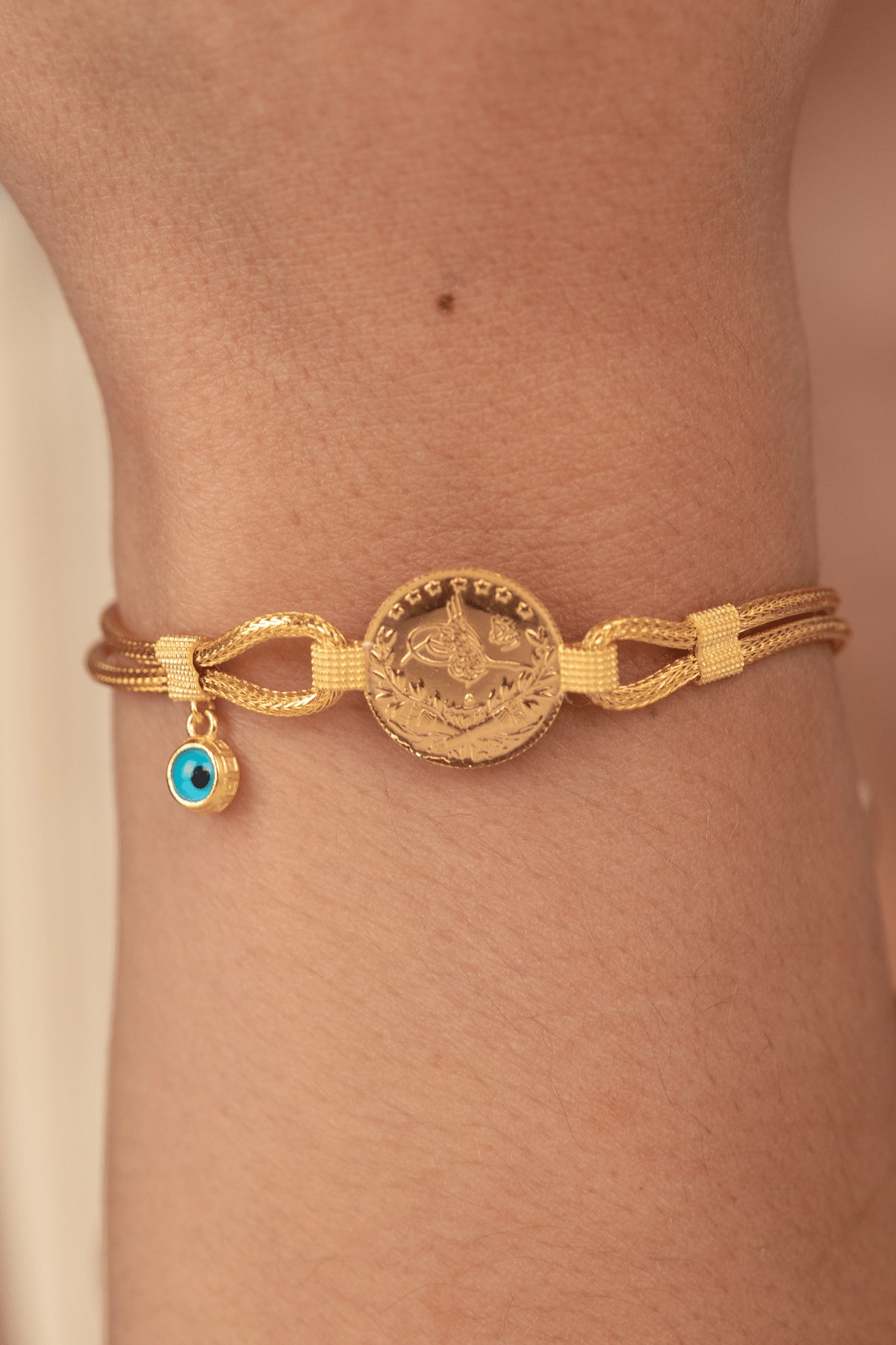 22 Ayar Altın Çeyrek Reşatlı Bileklik aydogankuyumcu.com