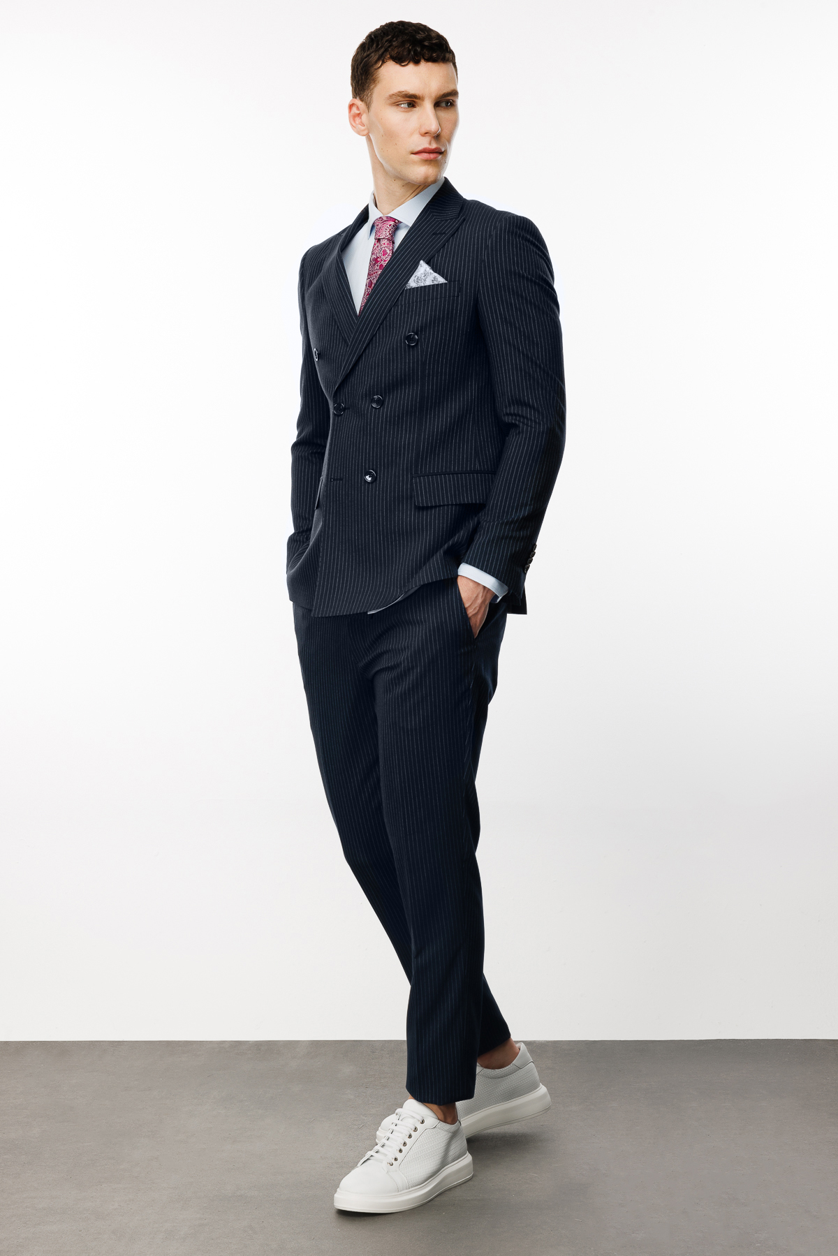 ERKEK LACİVERT SLIM FIT / DAR KALIP KRUVAZE TAKIM ELBİSE - İGS Online