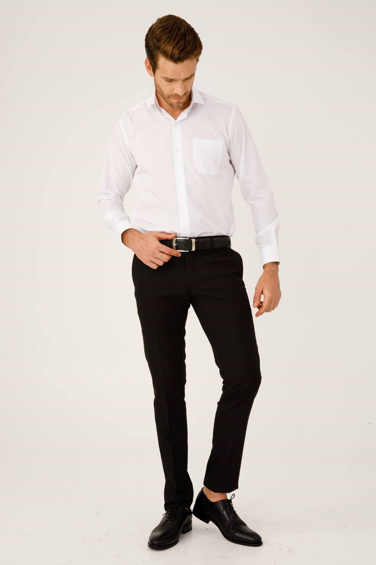 ERKEK SİYAH SLIM FIT / DAR KALIP STD PANTOLON - İGS Online