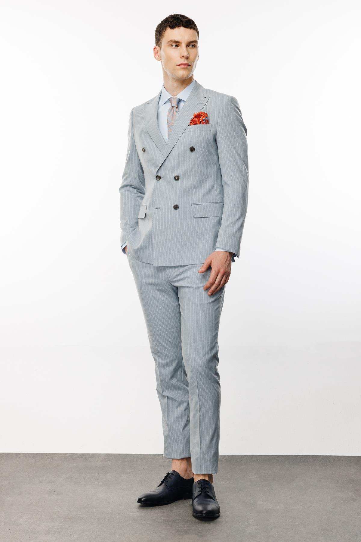 ERKEK TAŞ SLIM FIT / DAR KALIP KRUVAZE TAKIM ELBİSE - İGS Online