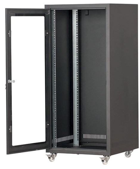 SETRACK 19'' 42U 800X1000 CAMLI TEKERLEKLİ RACK KABİNET