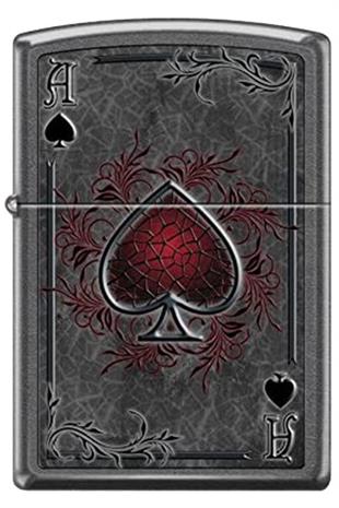 Zippo Çakmak Dark Red Ace of Spade Card