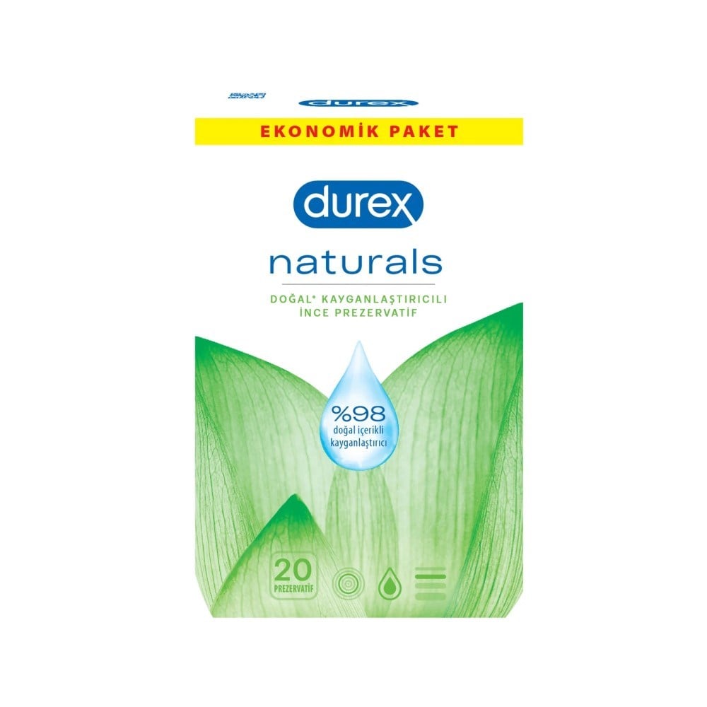 Durex Naturals 20'li Prezervatif