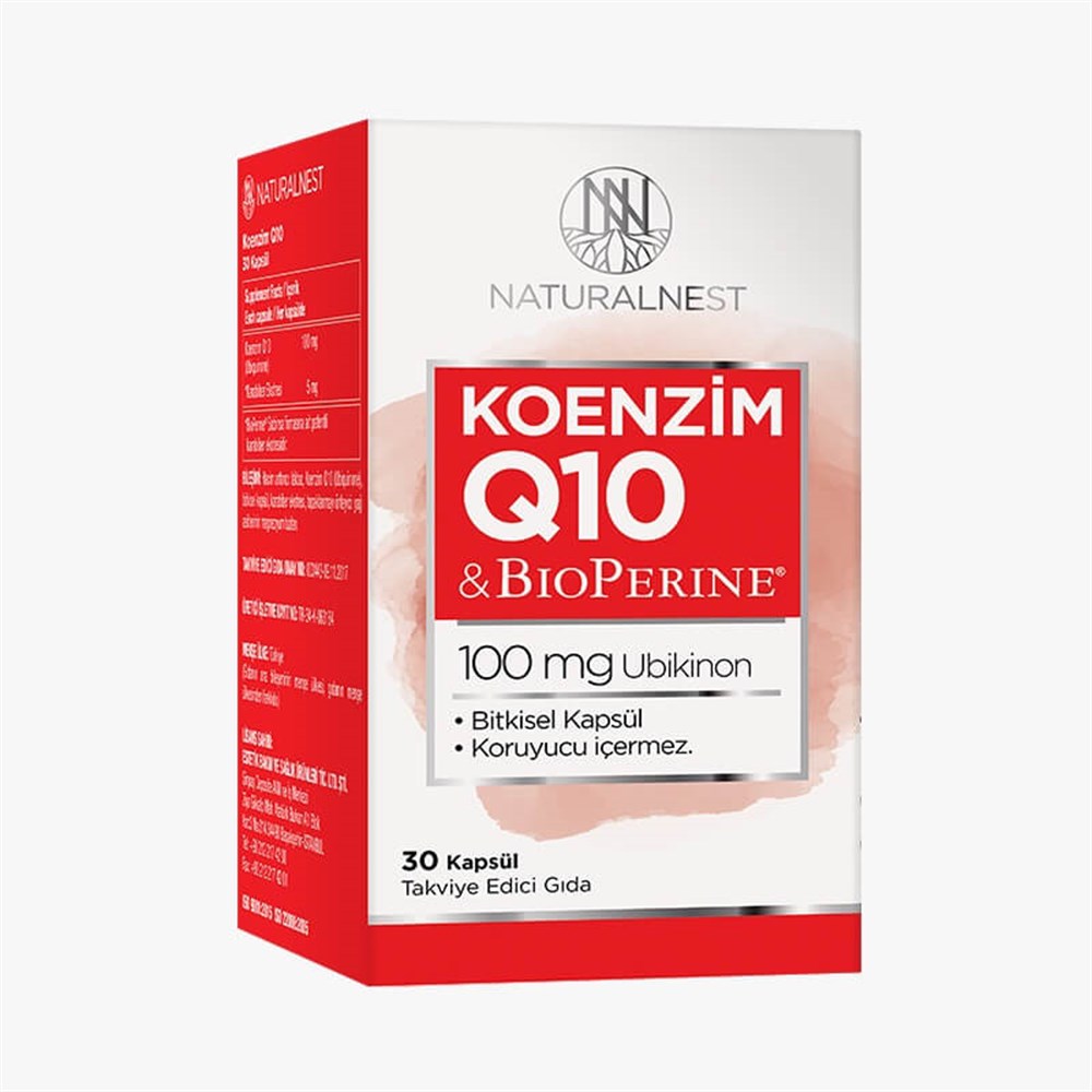 NaturalNest Koenzim Q10 100 mg 30 Kapsül
