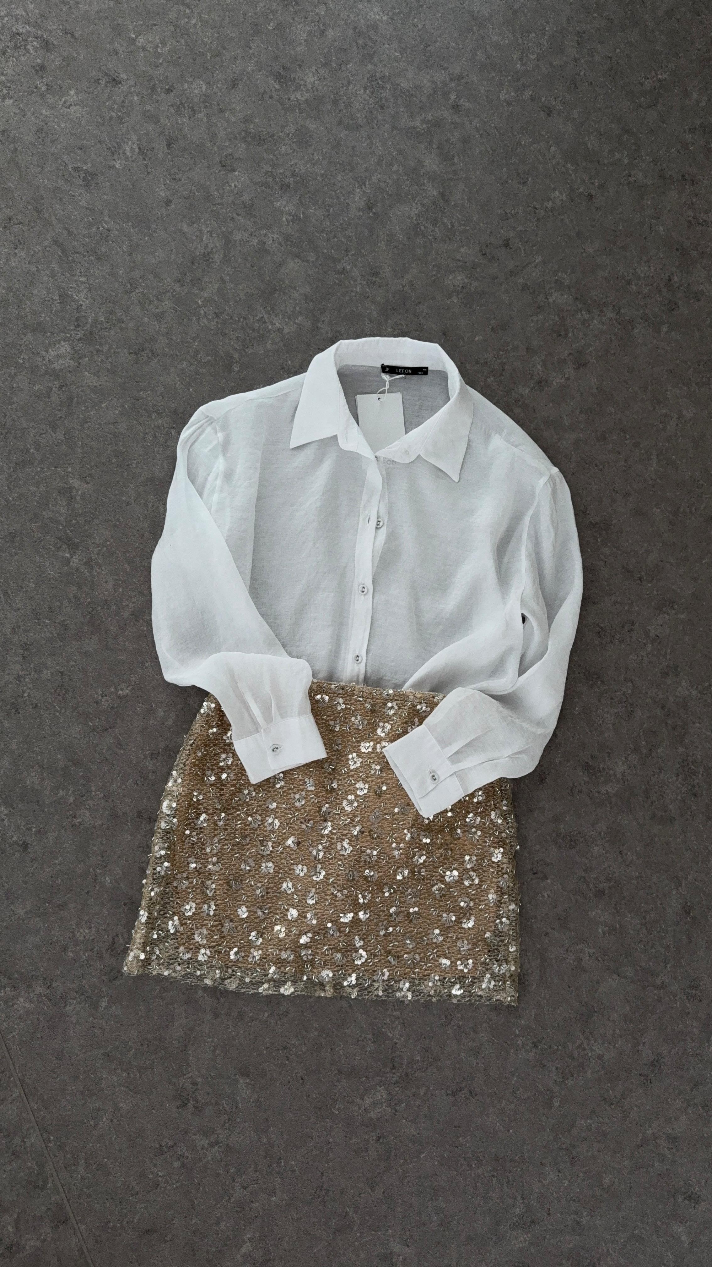 Gold Işıltılı Etek