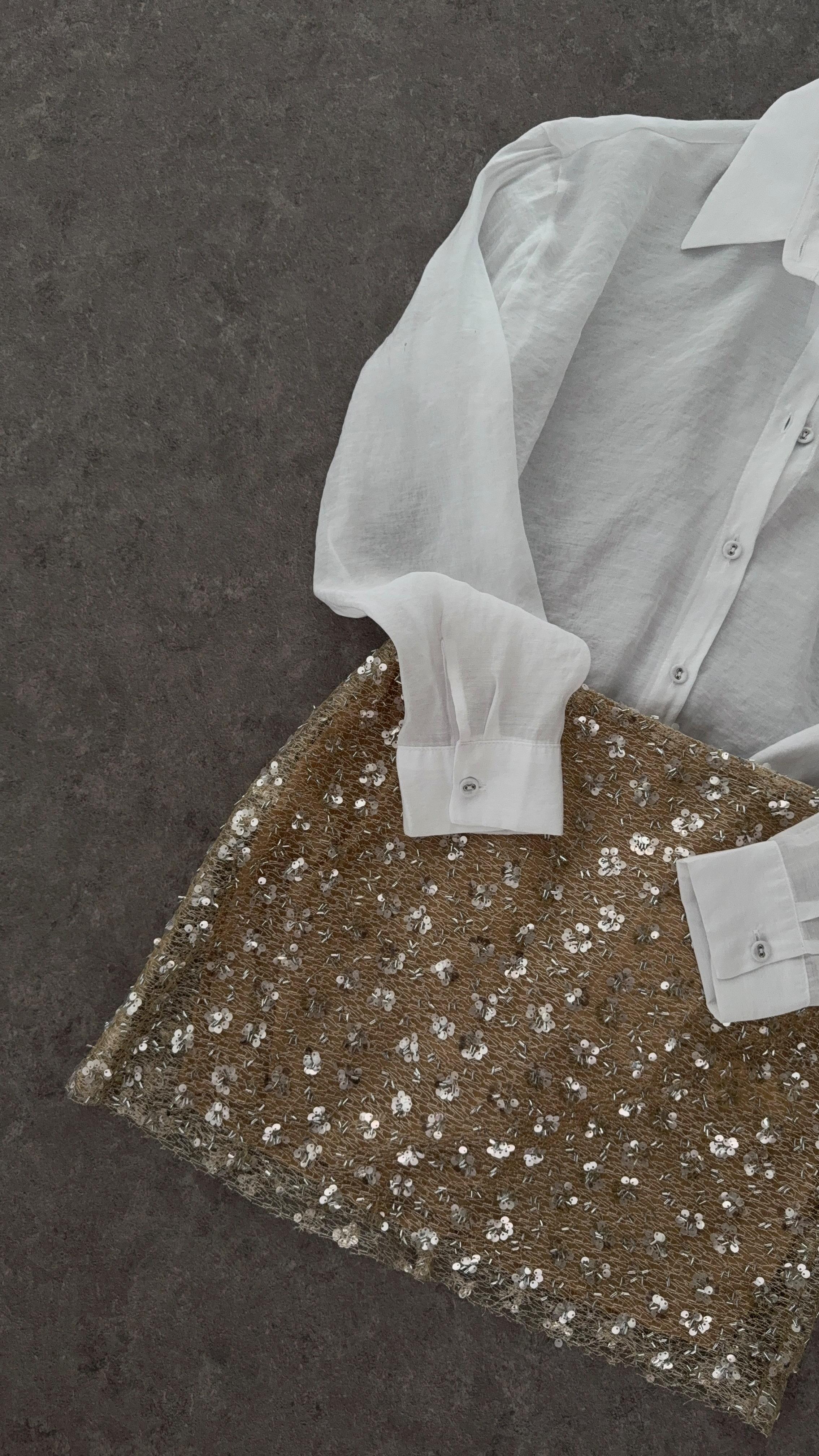 Gold Işıltılı Etek