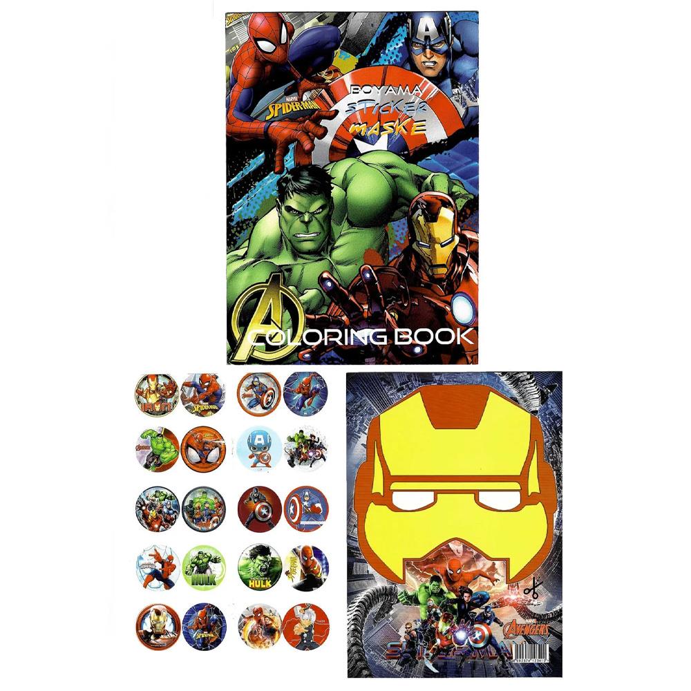 Avengers Boyama Kitabı (Çıkartma+Maskeli)