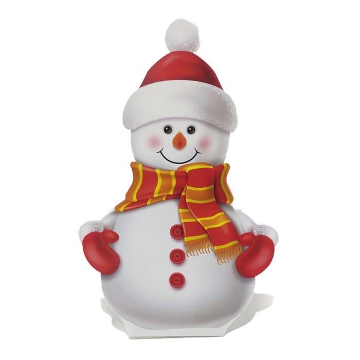 Ayaklı Dekor Pano - Kardan Adam - 30 cm