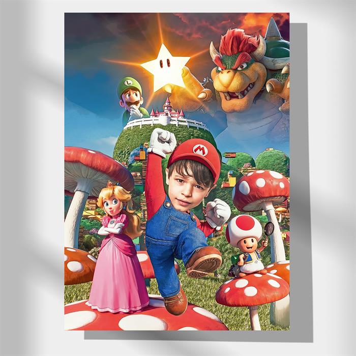 Super Mario Temalı Kişiye Özel Poster