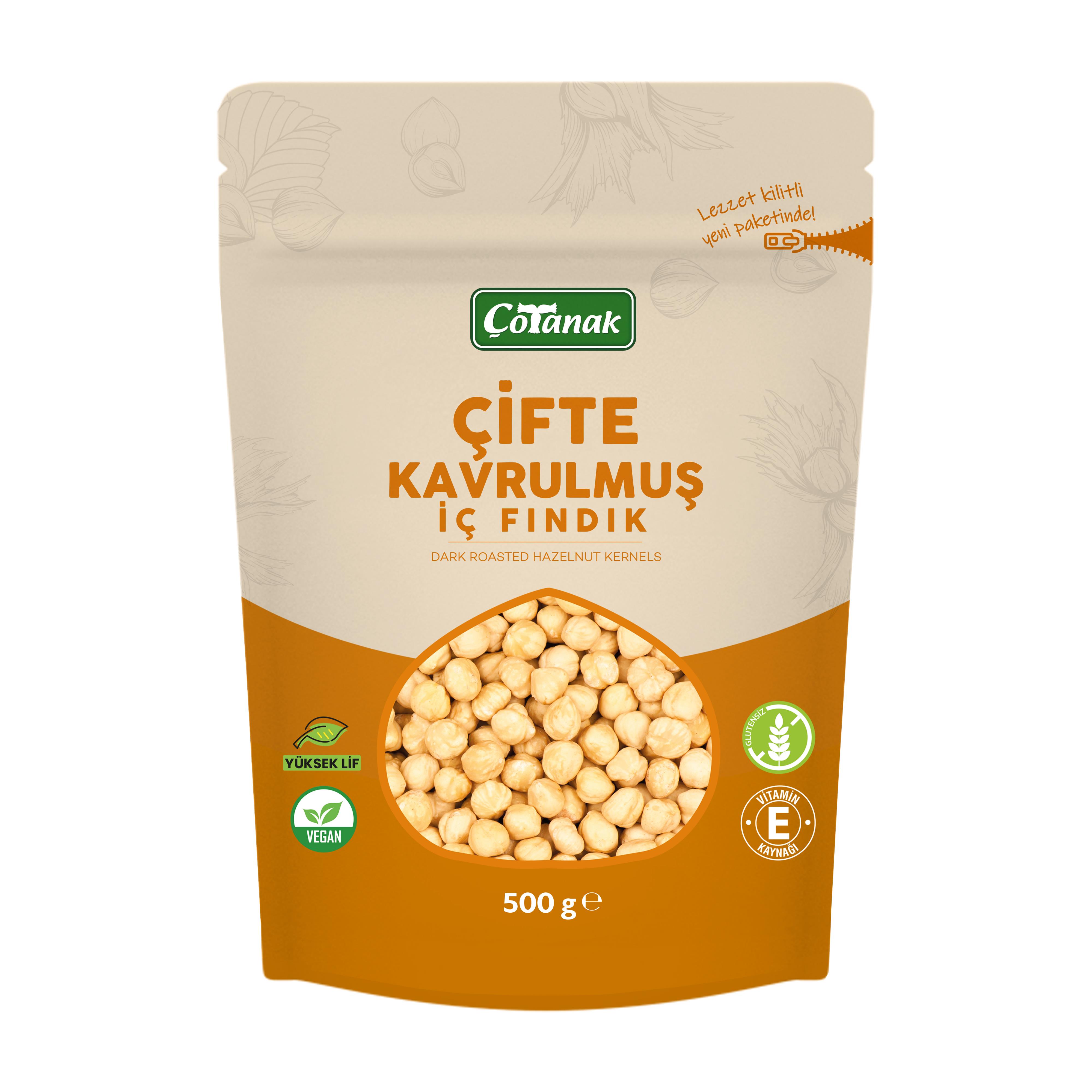 Çotanak Satış - 500 Gr Çifte Kavrulmuş İç Fındık