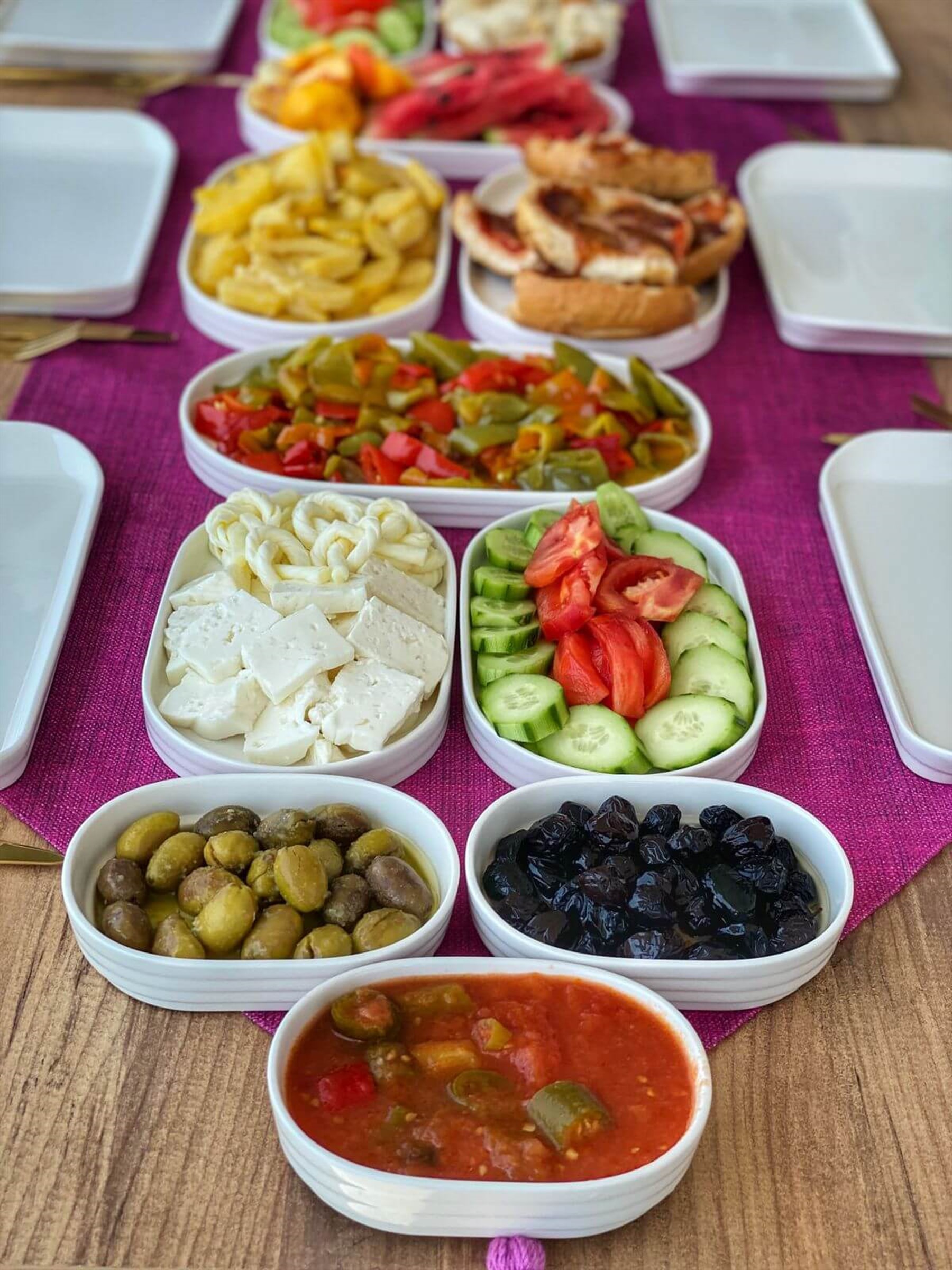 20 Parça 6 Kişilik Porselen Kahvaltı / Yemek Seti