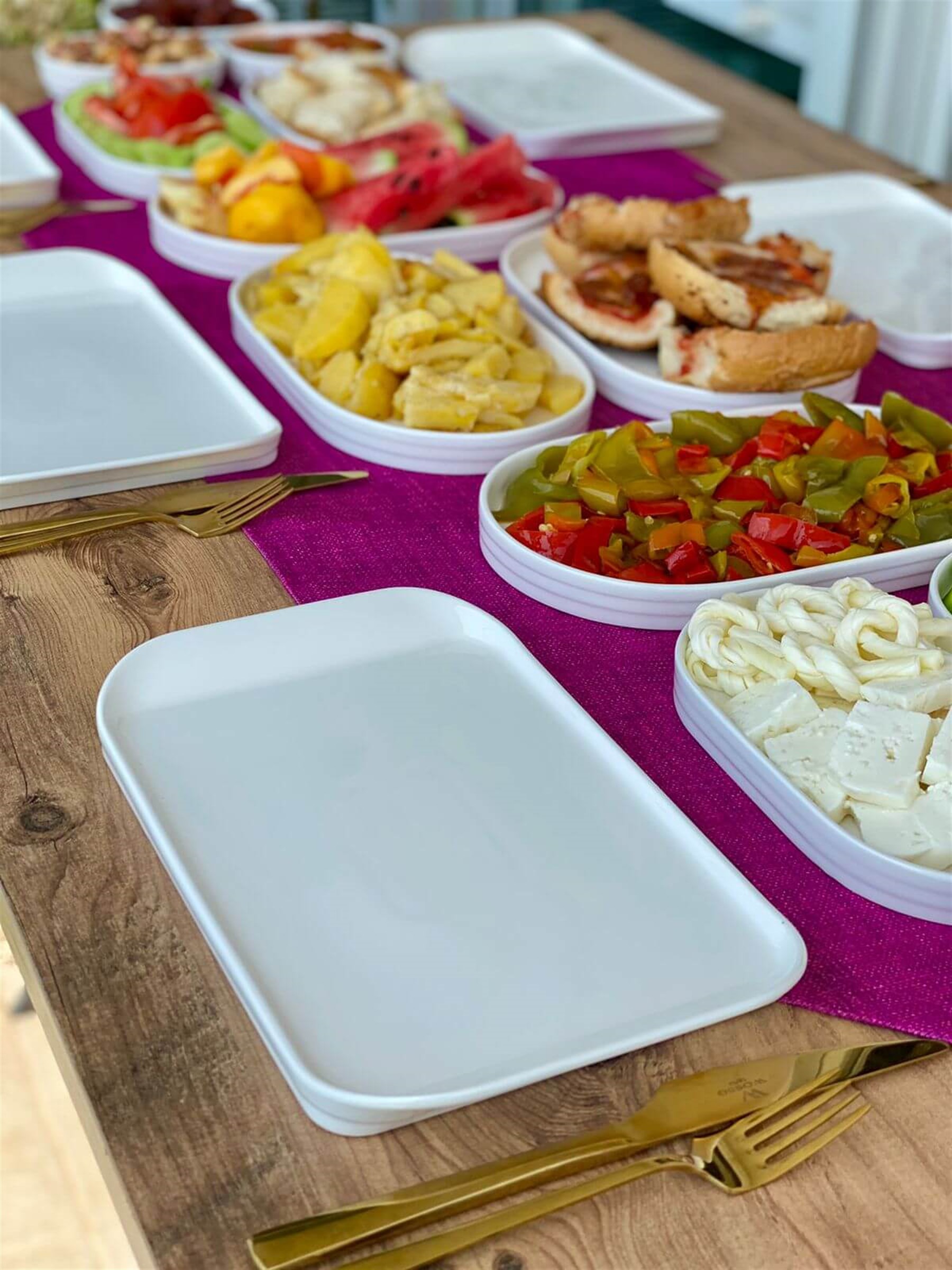 20 Parça 6 Kişilik Porselen Kahvaltı / Yemek Seti