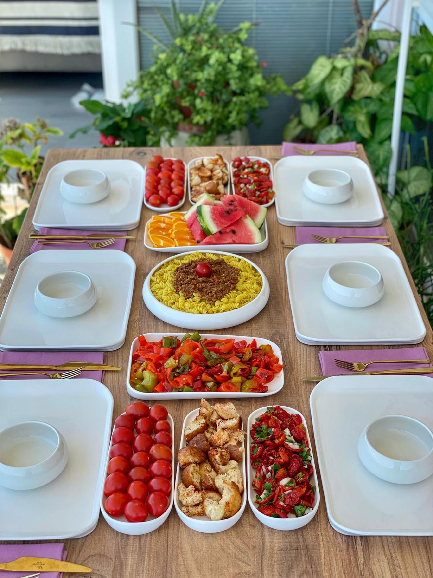 21 Parça 6 kişilik Porselen Yemek Seti