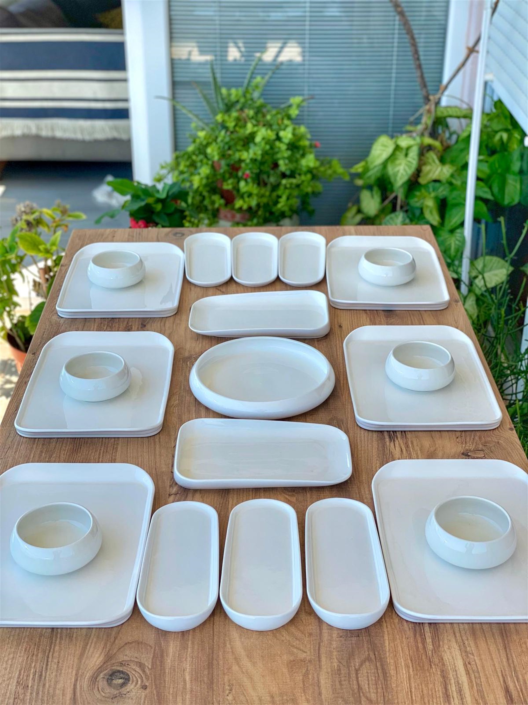 21 Parça 6 kişilik Porselen Yemek Seti