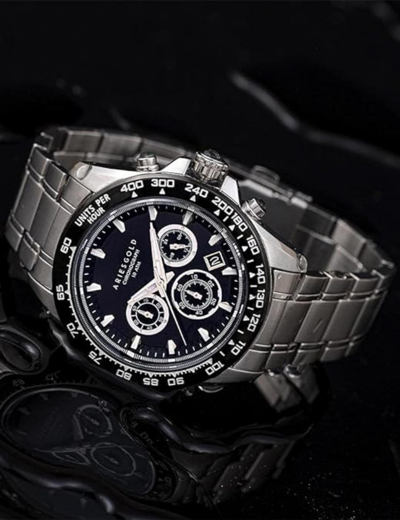 ARIES GOLD G 7024 SBK-BK Erkek Kol Saati