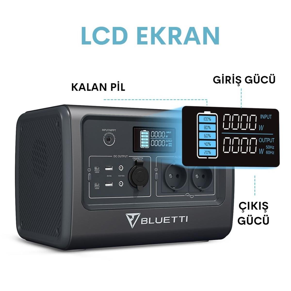 Bluetti EB70 Taşınabilir Güç Kaynağı | Bluetti Türkiye Ana Distribütörü