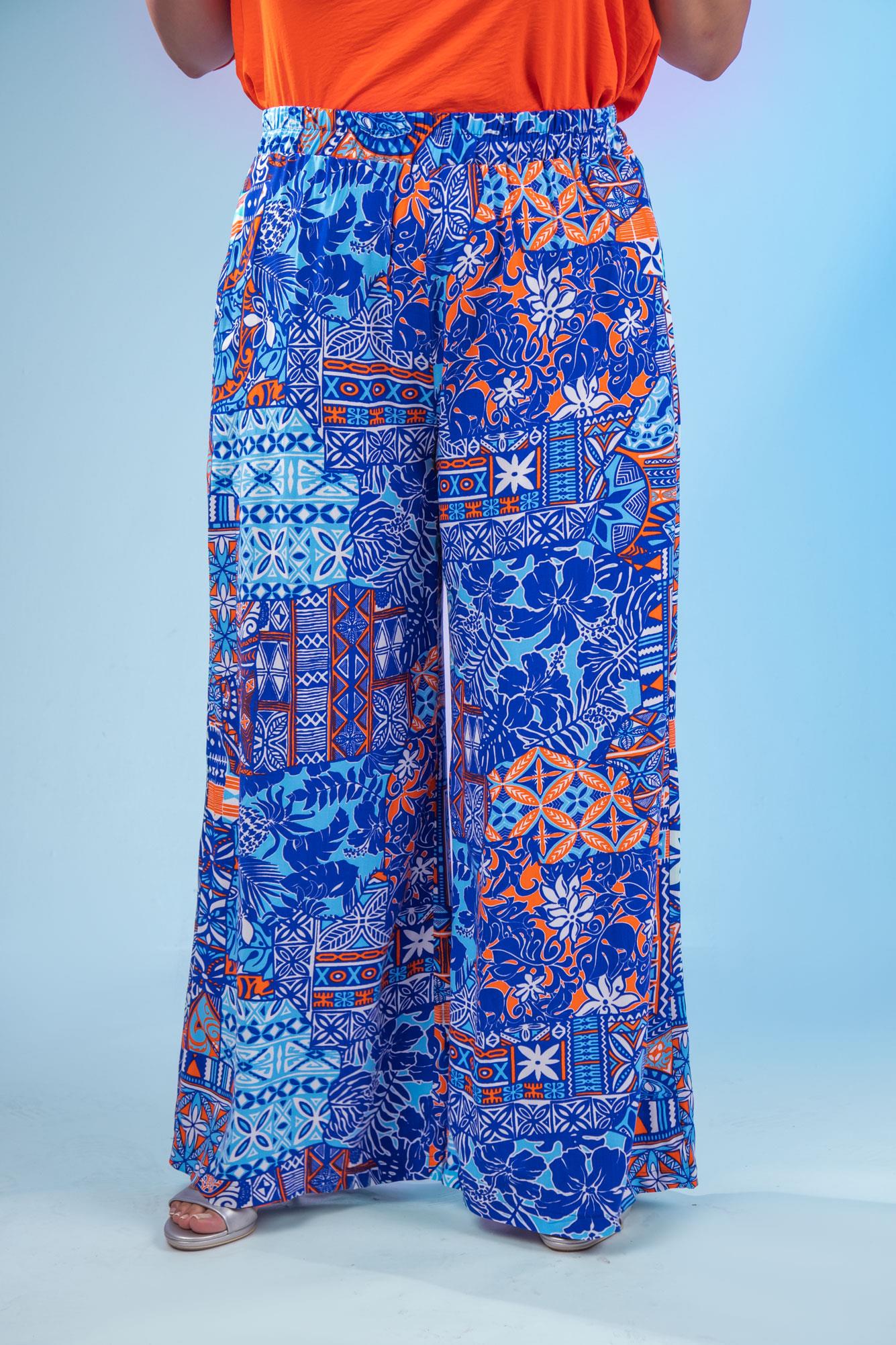 Büyük Beden 33357 Bol Pantolon Mavı