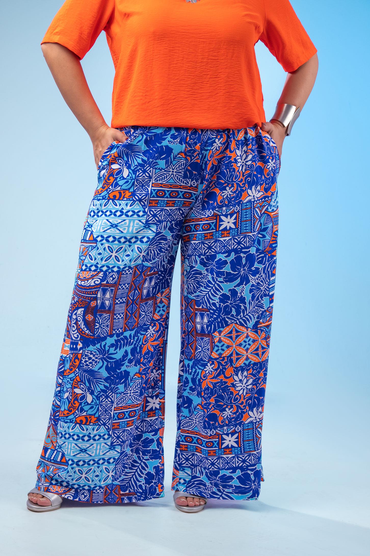 Büyük Beden 33357 Bol Pantolon Mavı