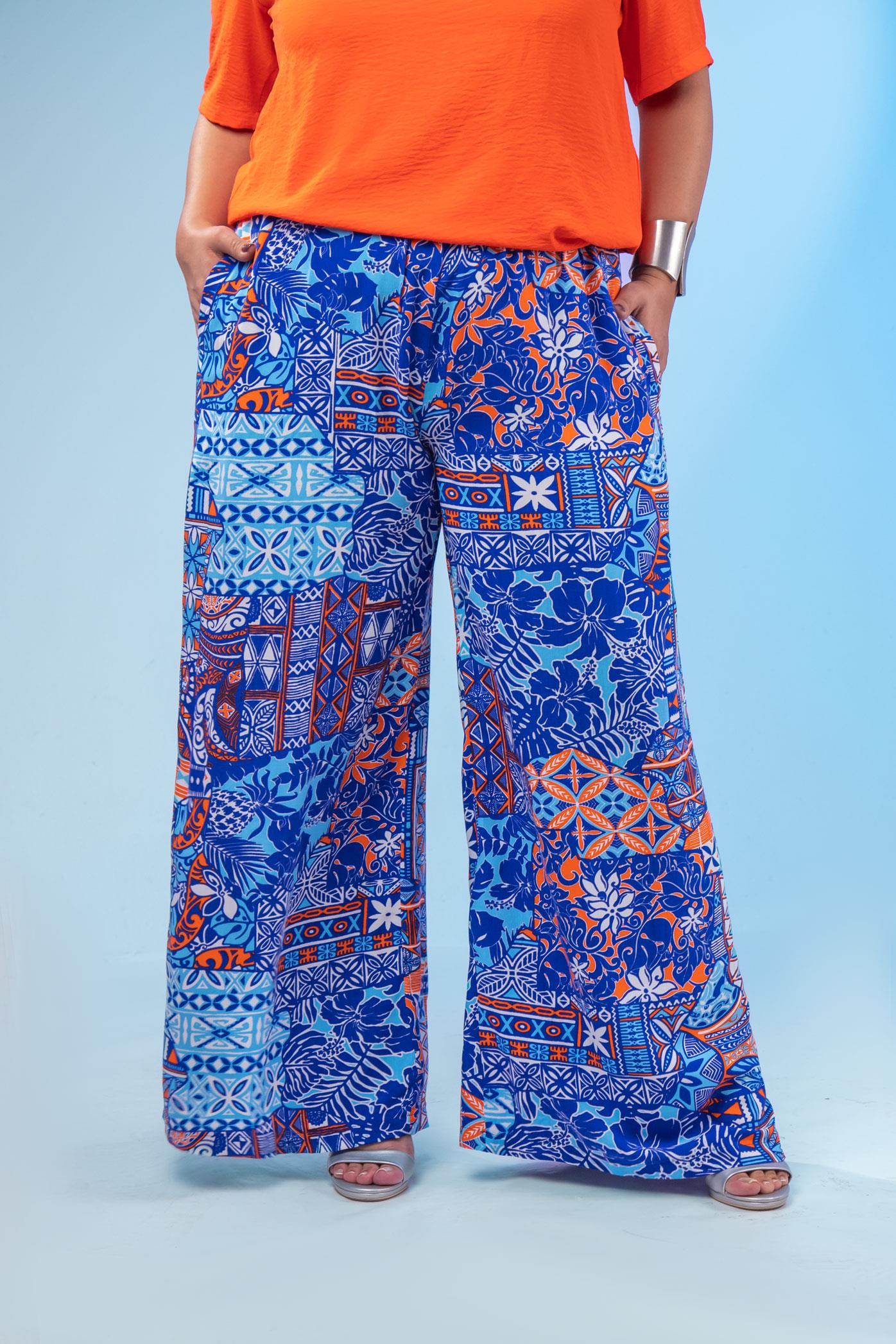 Büyük Beden 33357 Bol Pantolon Mavı