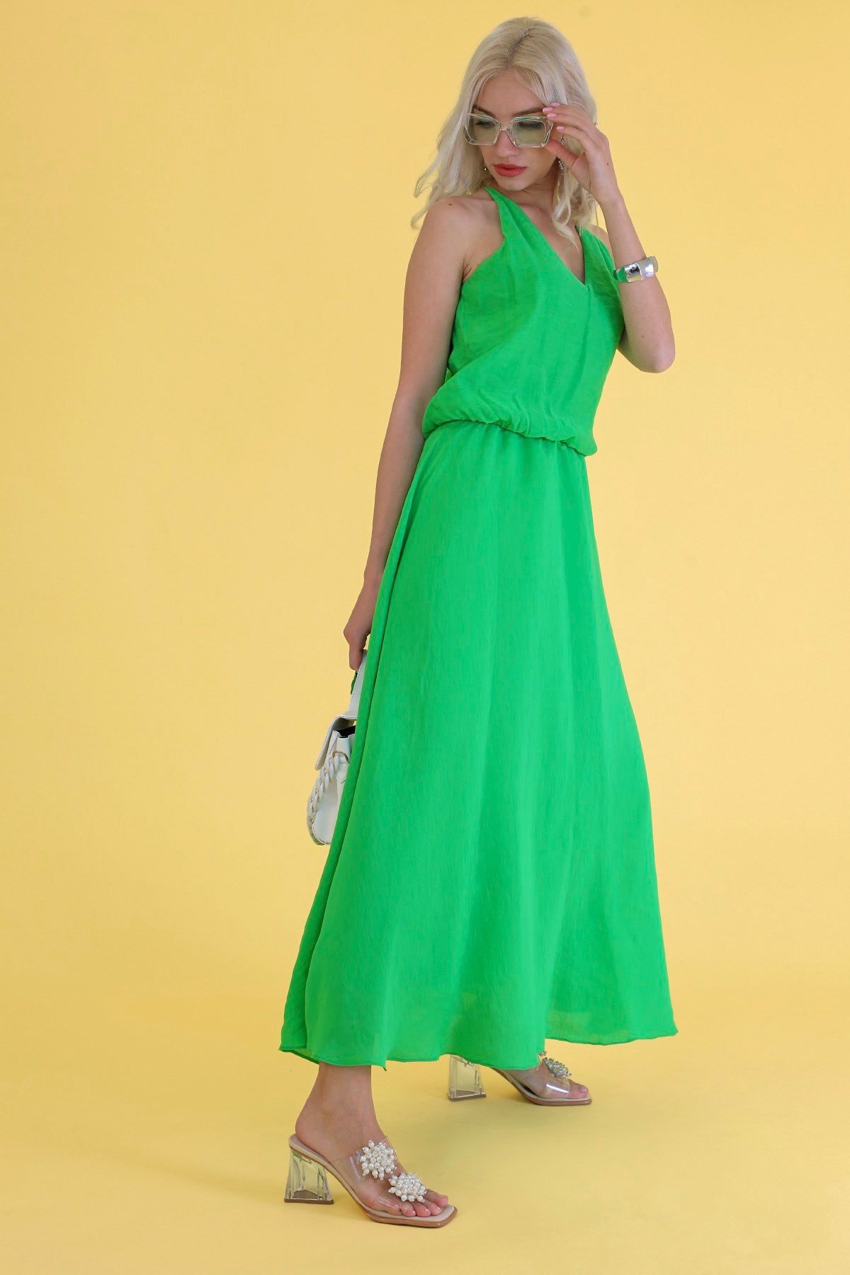 DANİELA MODEL 6 CM İNCİ DETAYLI YENİ SEZON ŞEFFAF TOPUKLU AYAKKABI TEN ...