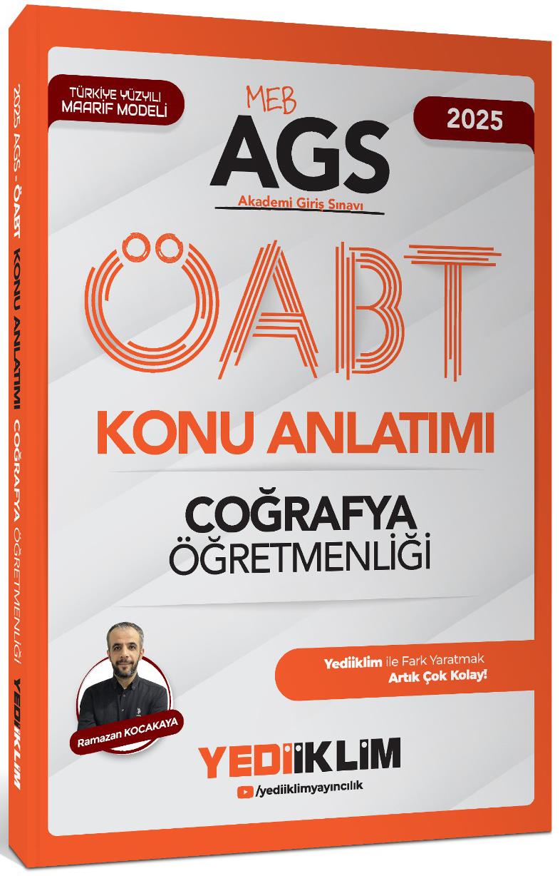 Yediiklim 2025 MEB AGS ÖABT Coğrafya Öğretmenliği Konu Anlatımı9786254318108Kelepir Kitap Online ...