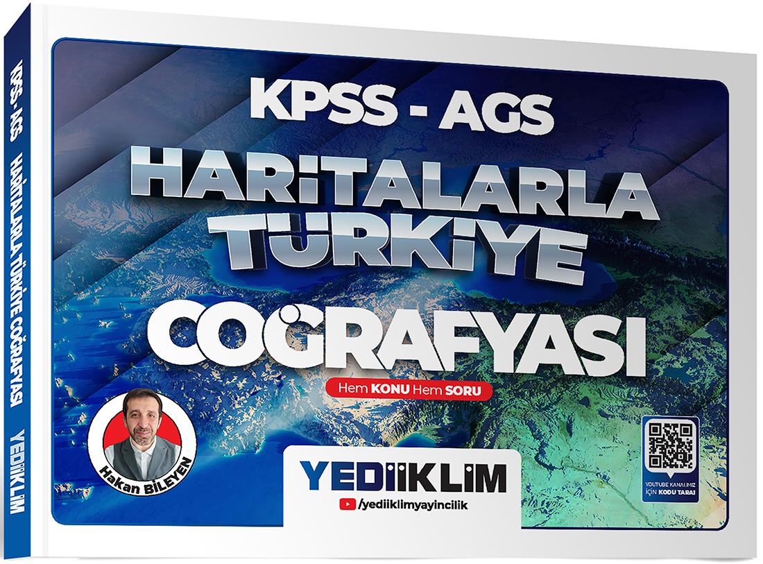 Yediiklim 2026 KPSS AGS Haritalarla Türkiye Coğrafyası Hem Konu Hem Soru Hakan ...