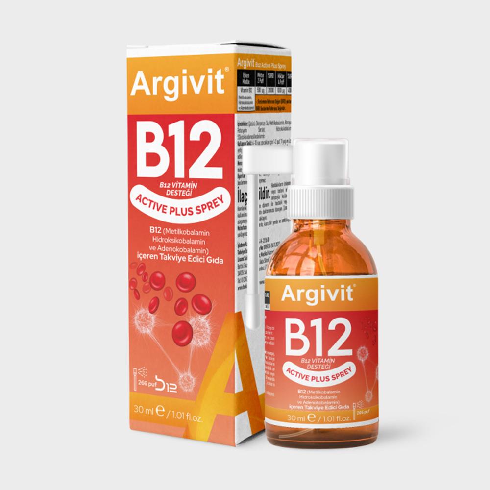 Argivit B12 Active Plus Sprey 30 ml | Vitamin Dolabı