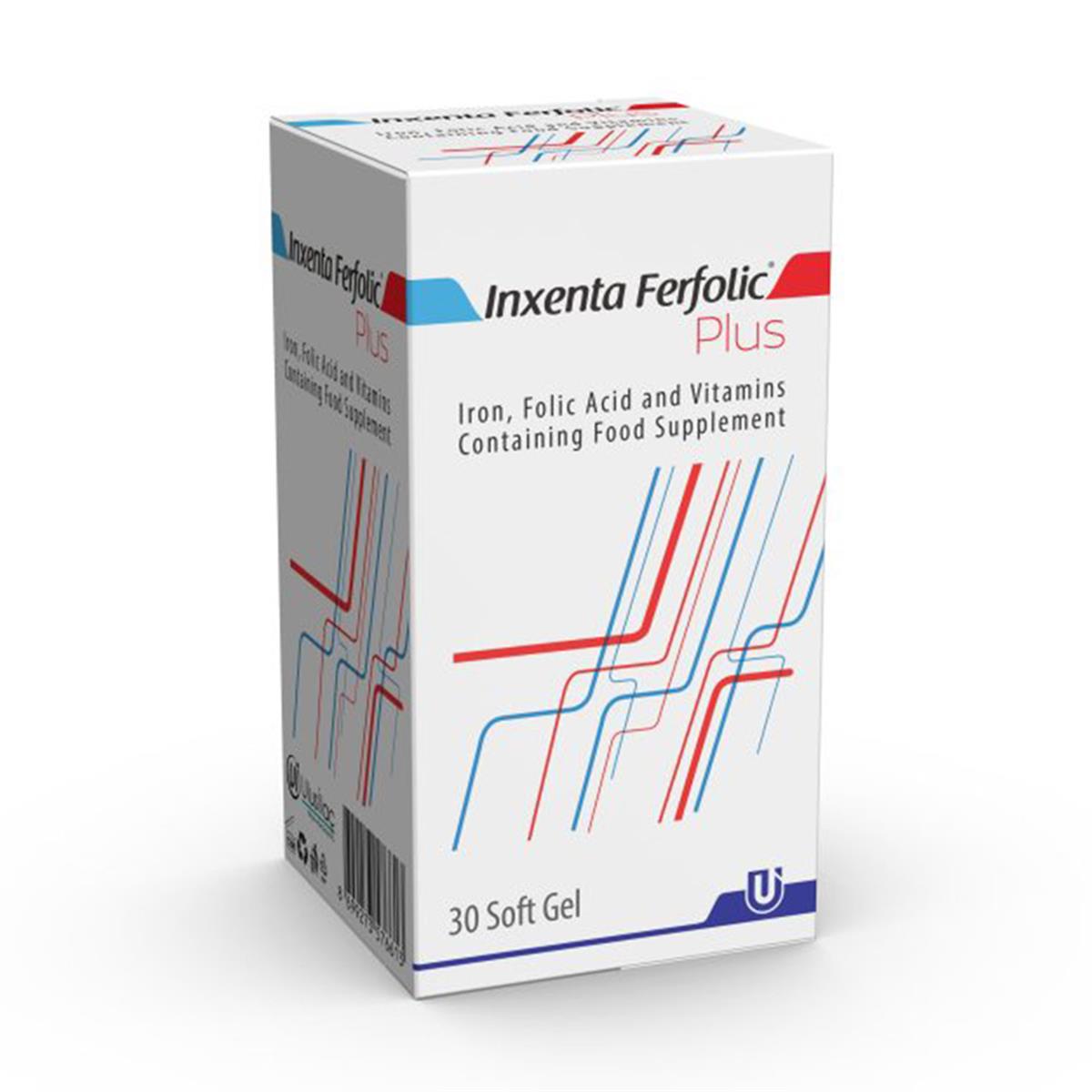 Inxenta Ferfolic Plus 30 Yumuşak Jelatin Kapsül | Vitamin Dolabı