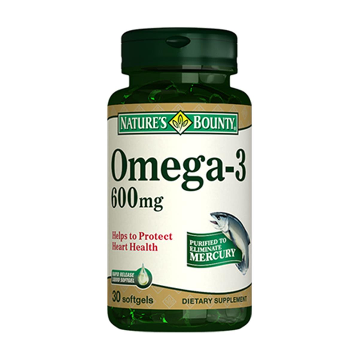 Nature's Bounty Omega-3 600 mg 30 Softjel | Vitamin Dolabı