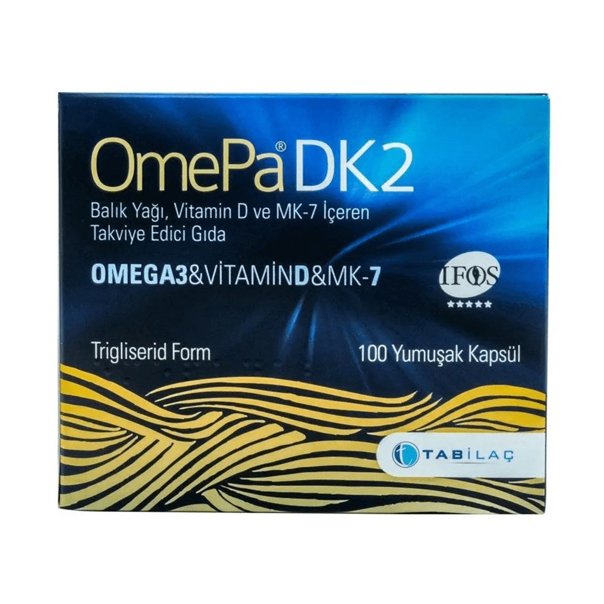 OmePa DK2 Omega 3 Vitamin D ve MK-7 100 Yumuşak Kapsül | Vitamin Dolabı