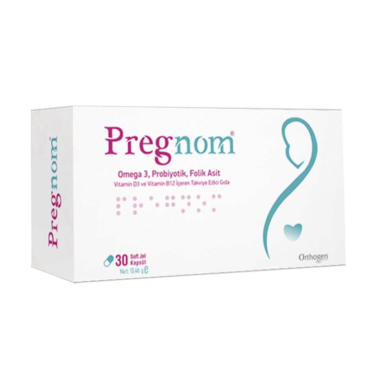 Pregnom Max 30 Yumuşak Kapsül | Vitamin Dolabı