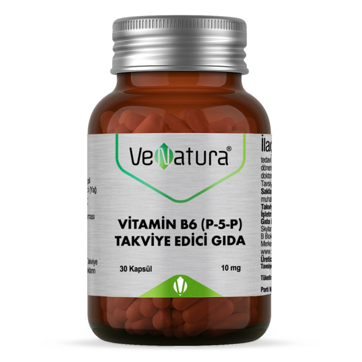 VeNatura Vitamin B6 (P-5-P) 10 mg 30 Kapsül | Vitamin Dolabı