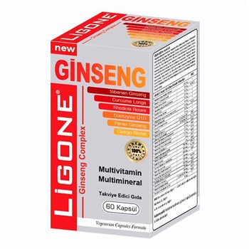 Ligone Ginseng Complex Multivitamin Multimineral 60 Kapsül | Fiyatı 170 TL | Vitamin Dolabı