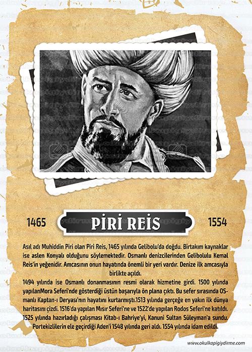 Piri Reis, Ünlü Türk Büyükleri Okul Posterleri