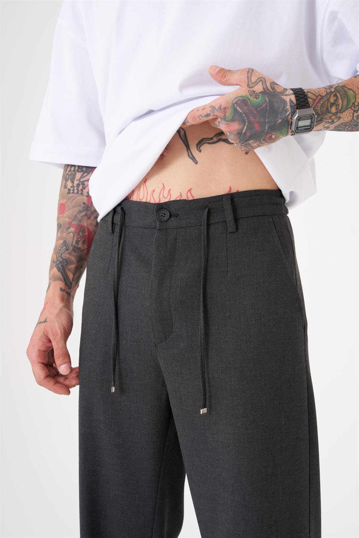 Erkak Bezayağı Relaxed Antrasit Pantolon | Machinist