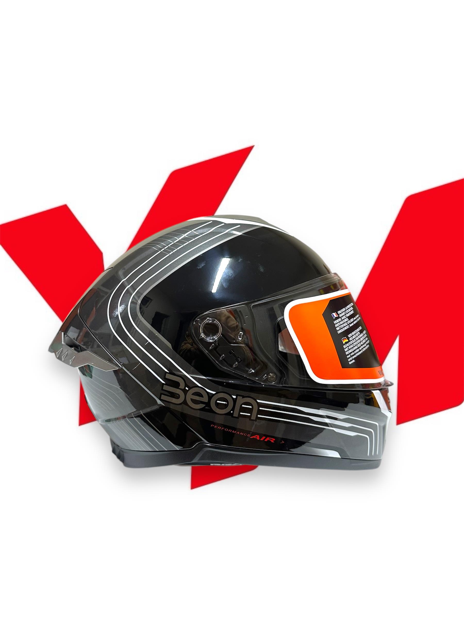 Beon B507 Full Face Kask Siyah Gri Xl