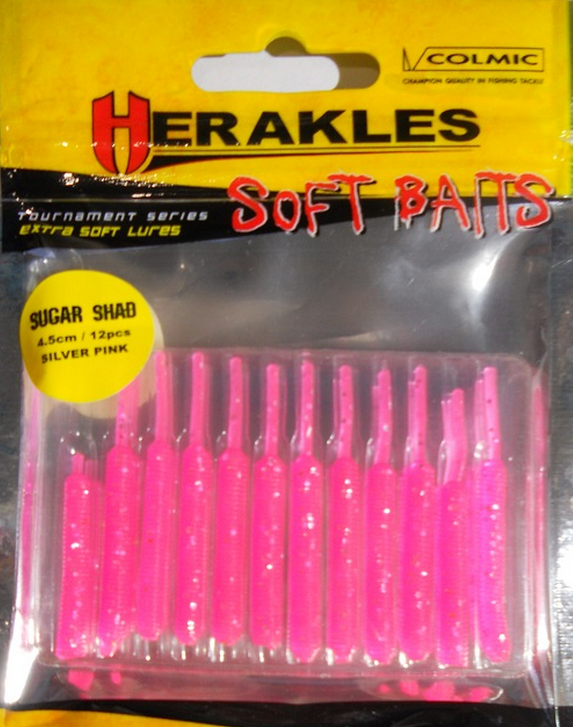 Herakles Sugar Shad Silikon 4.5 cm Silver Pink