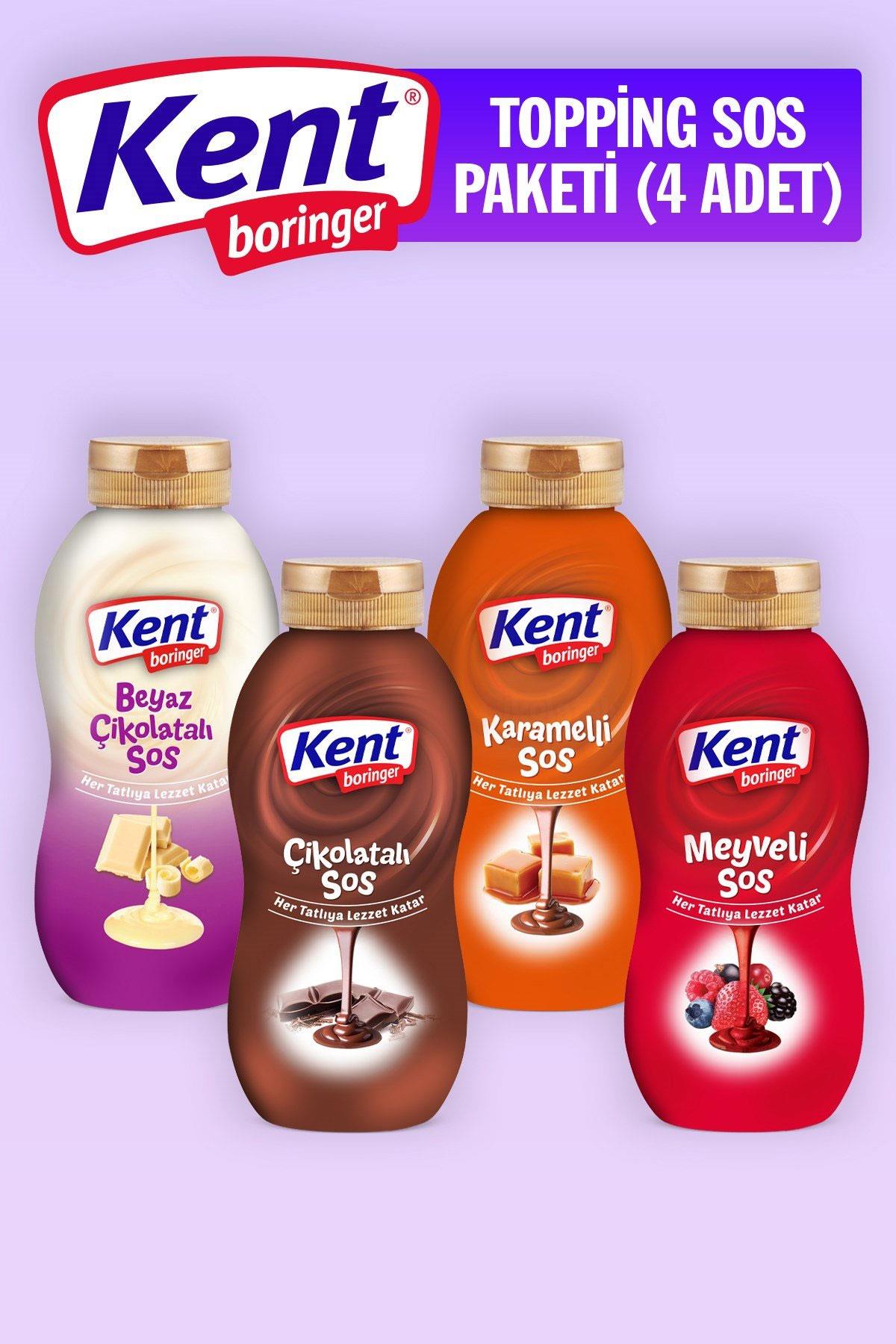 Kent Boringer Topping Sos 4lü Set 300 Gr - Yuvarlak Kapak
