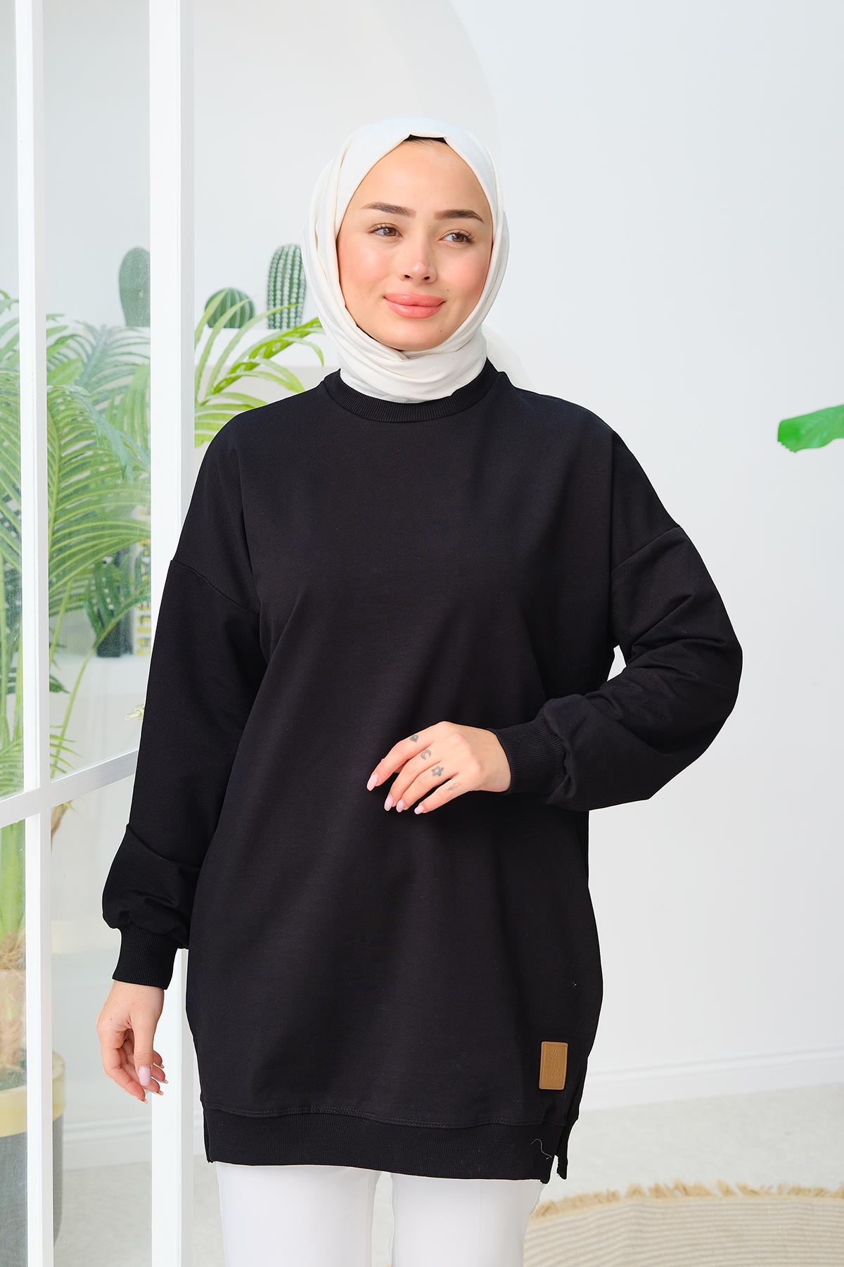 Arma Detay Salaş Tunik Siyah