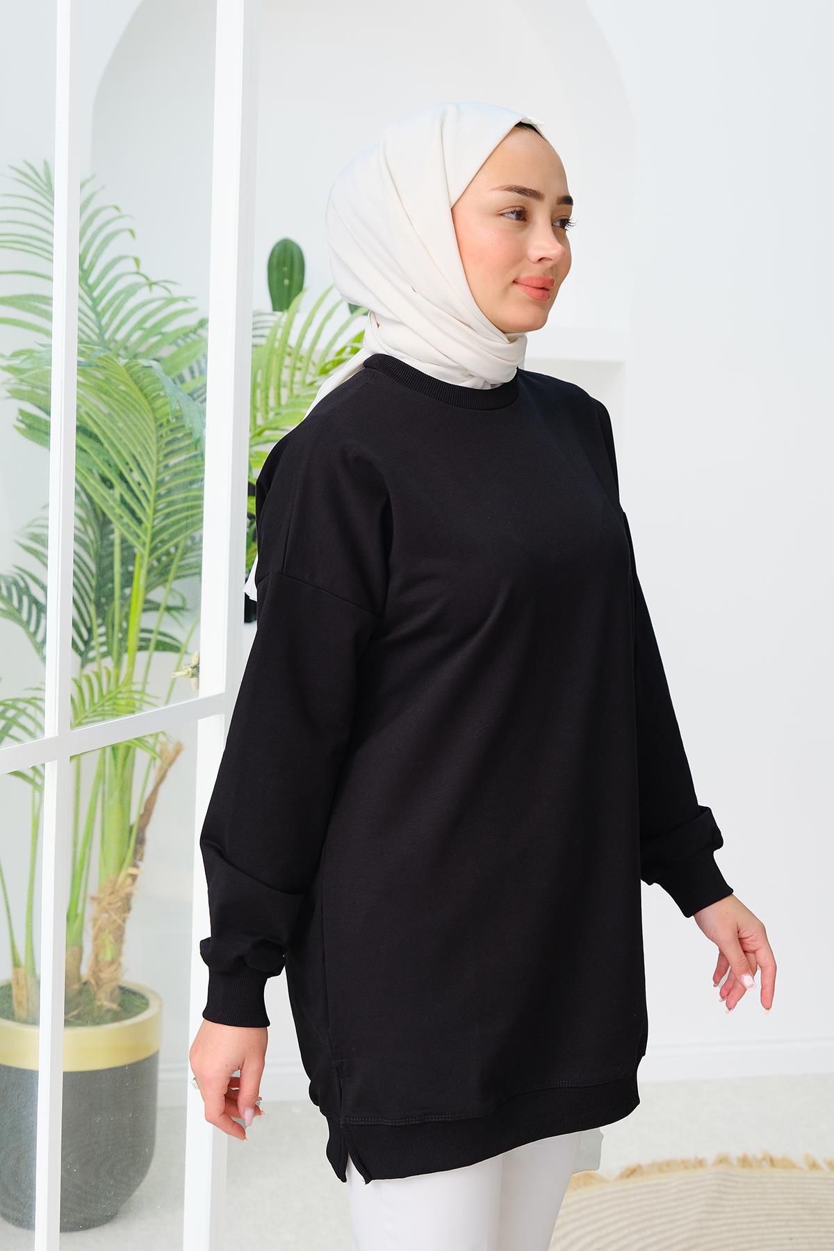 Arma Detay Salaş Tunik Siyah