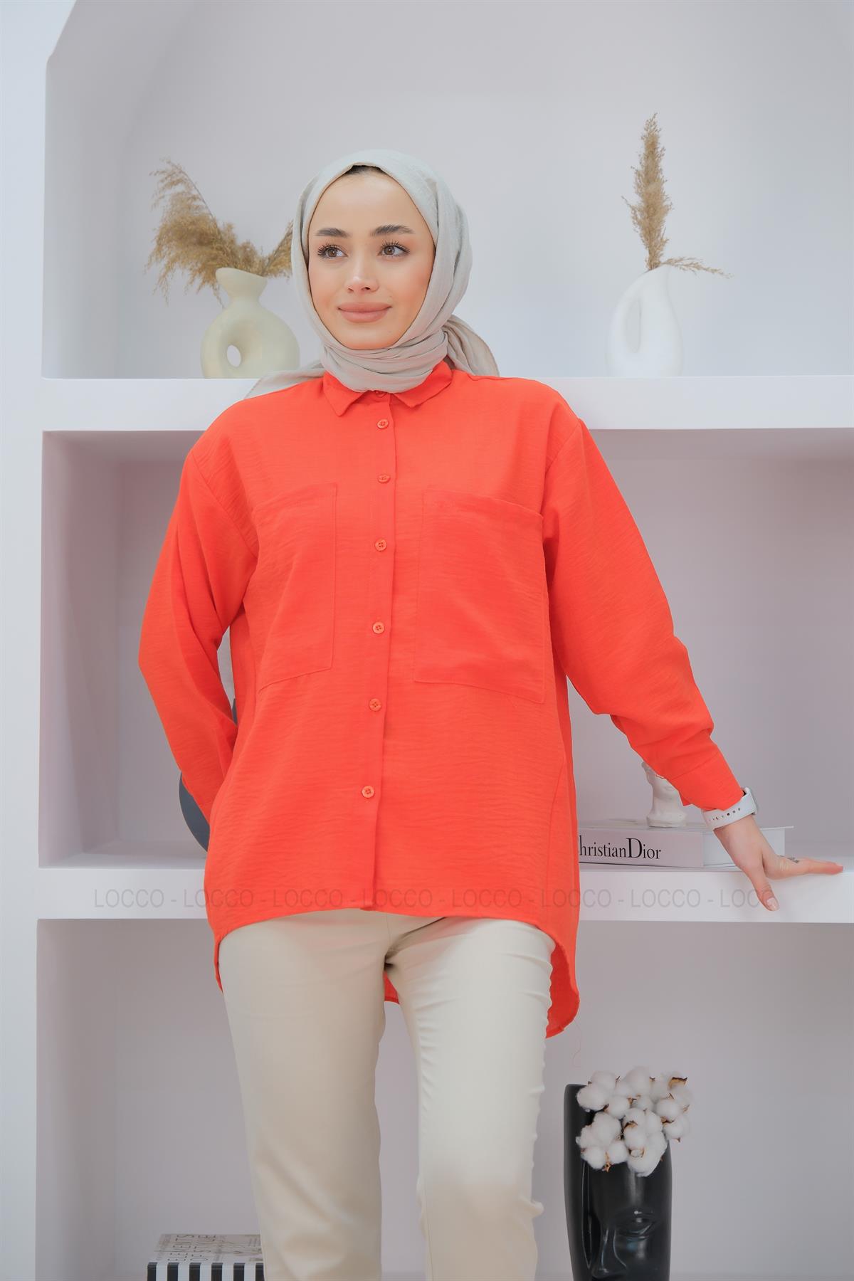 CIFT CEPLI KETEN GOMLEK NAR CICEGI