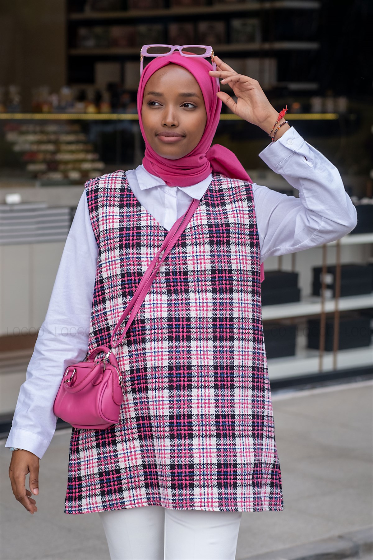 EKOSE DESEN SUVETER PEMBE