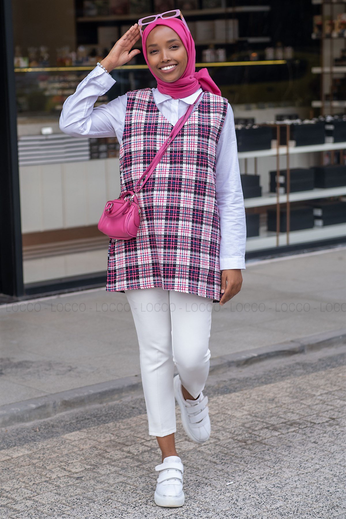 EKOSE DESEN SUVETER PEMBE