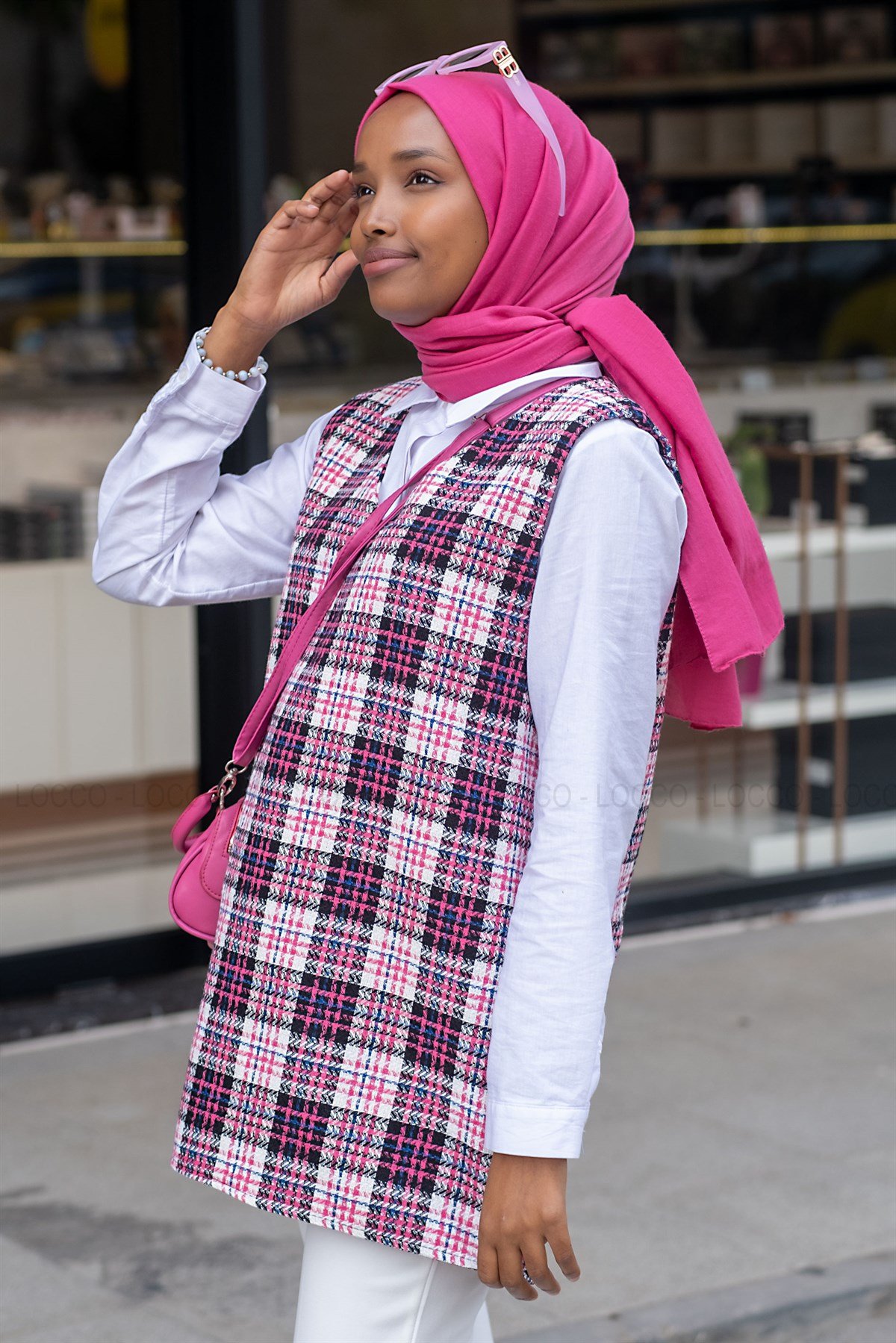 EKOSE DESEN SUVETER PEMBE